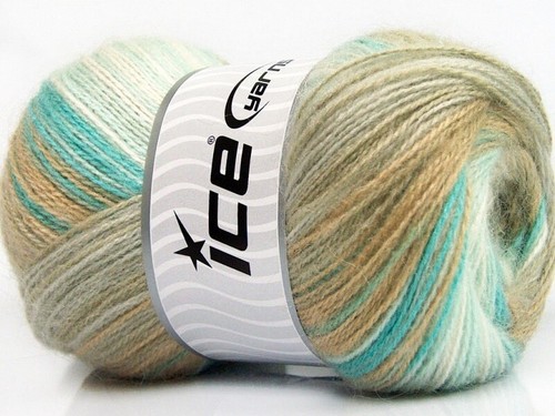Angora Active Oasis 57799 Ice Yarns Camel Beige Turquoise White Sport ...