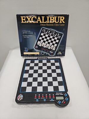 Excalibur Travel Electronic Chess Game 901E-4 Magnetic Pieces Tested ...
