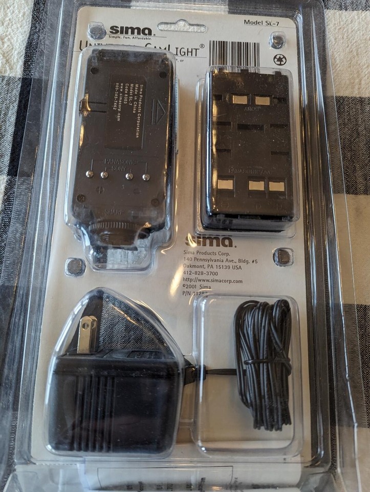 VINTAGE CAMCORDER 20 WATT LIGHT, COMPLETE Sima Model SL-7 Universal Cam ...