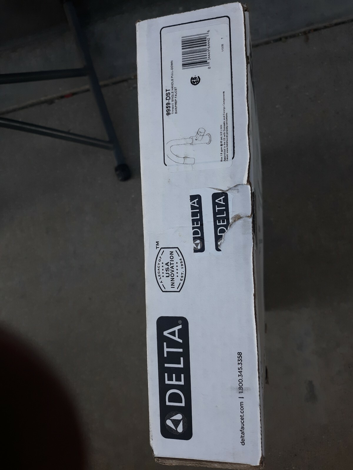 Delta 9959-DST Trinsic Single Handle Pull-Down Bar and Prep Faucet ...