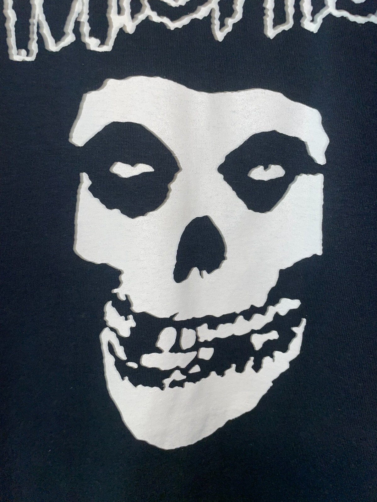 Y2K Misfits Punk Rock Skeleton Skull Black Graphic Sh… - Gem