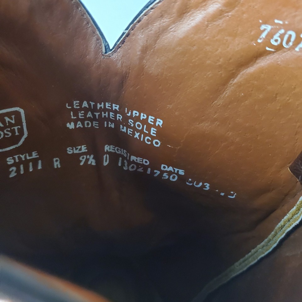 Dan Post Milwaukee Boots Mens 9.5 D Brown Leather Western Cowboy ...