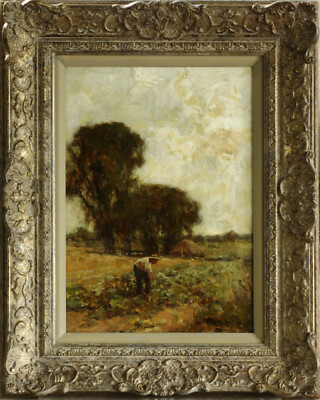 Oil on canvas by Adam Edwin Proctor. Study of a gardener. | eBay