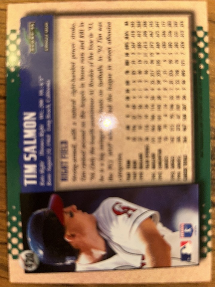 Tim Salmon 1995 Score Baseball Card #420 California Angels NM+ Free ...