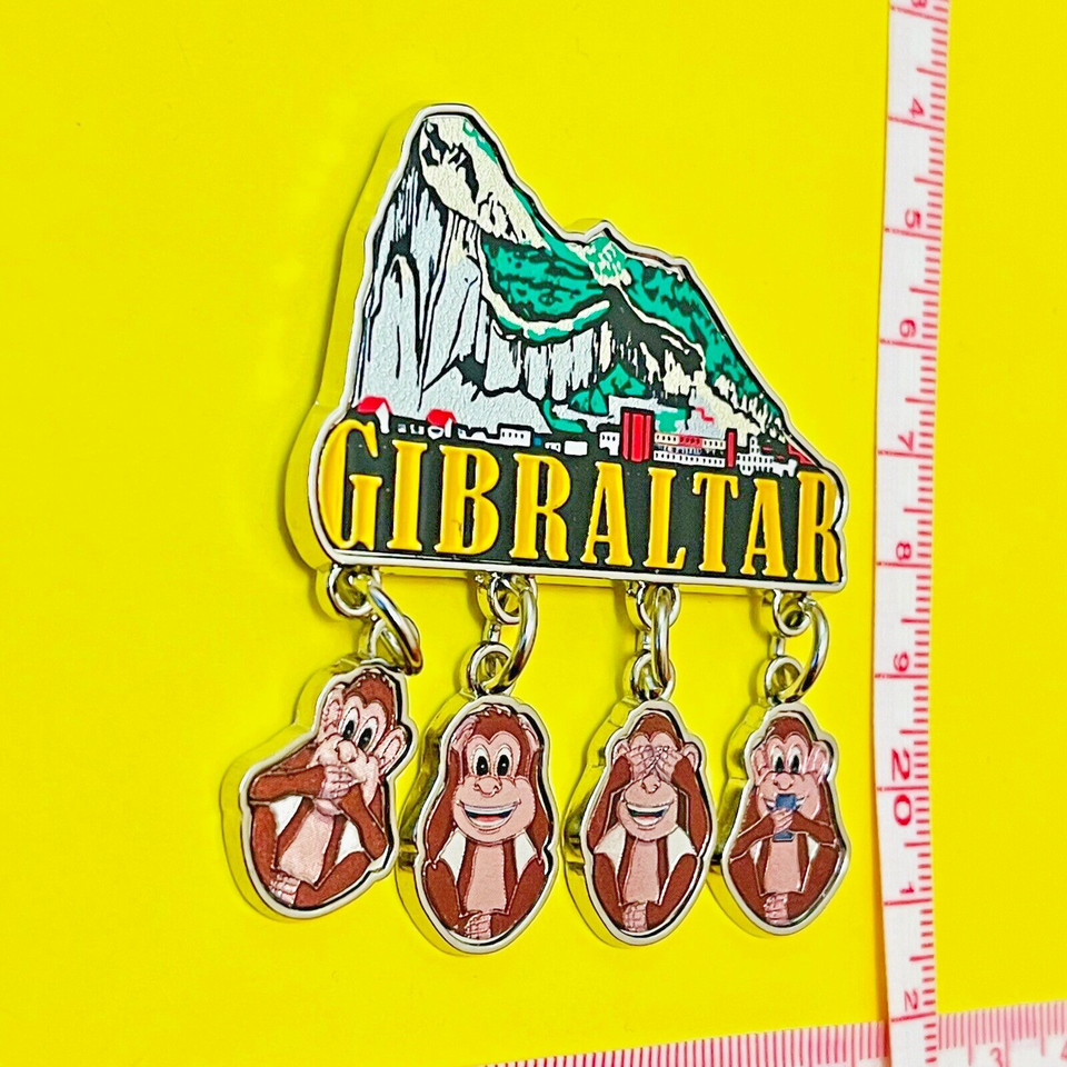GIBRALTAR / METAL MAP / SOUVENIR FRIDGE MAGNET WITH PENDANTS | eBay