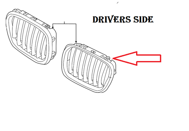 2014-2018 BMW X5 35 Front Driver Side Main Bumper Grille GENUINE ...