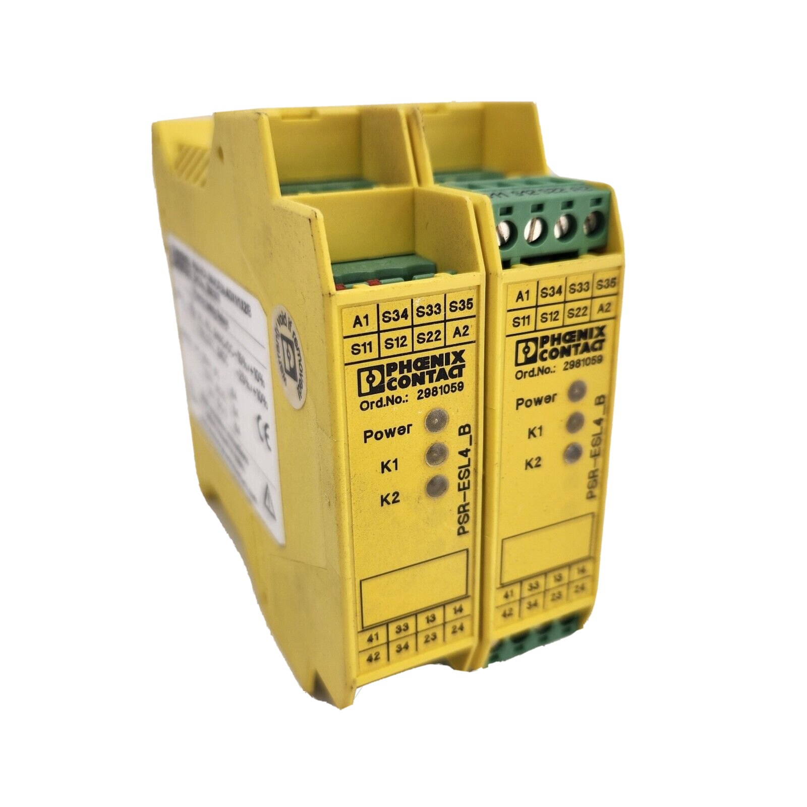 (Lot of 2) Pheonix Contact Safety Relay PSR-SCP-24UC/ESL4/3X1/1X2/B ...