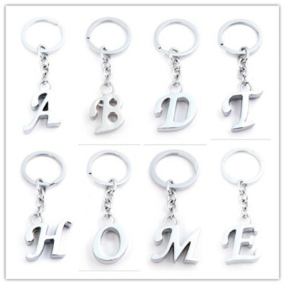 Keyring Letter Initial Alphabet Key Ring Shiny Key Chain Keyfob Gift | eBay