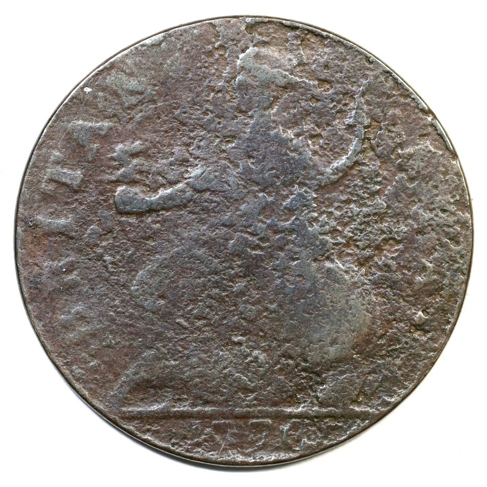 1776 George III Machin's Mills Colonial Copper Coin | eBay