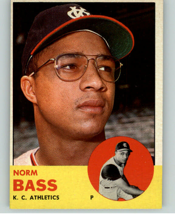 1963 TOPPS #461 NORM BASS A'S EX-MT 377711 (KYCARDS) | eBay