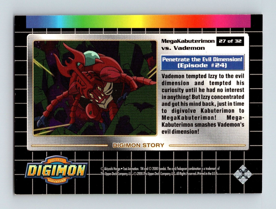 Digimon Animated Series 2 - MegaKabuterimon VS. Vademon 27 - Upper Deck ...