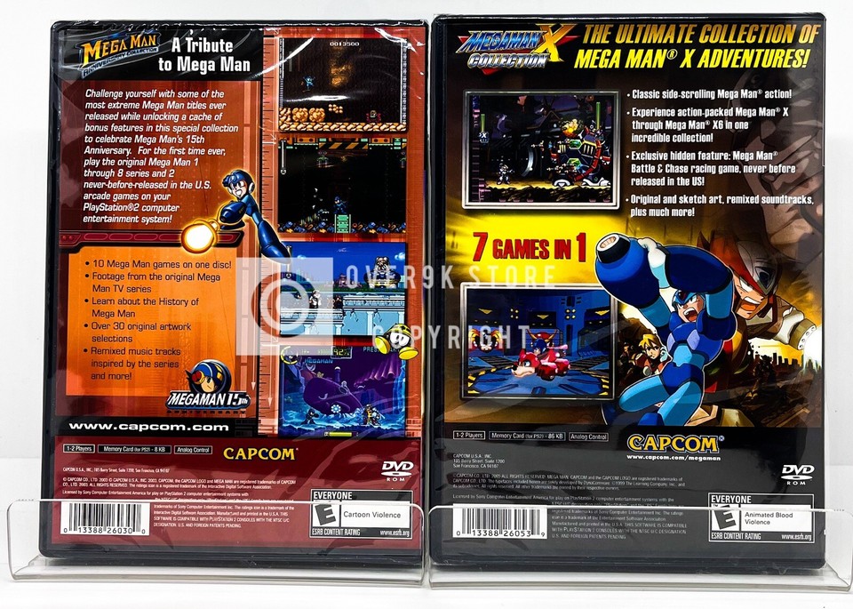 Mega Man Anniversary Collection + Mega Man X Collection - PS2 - New ...