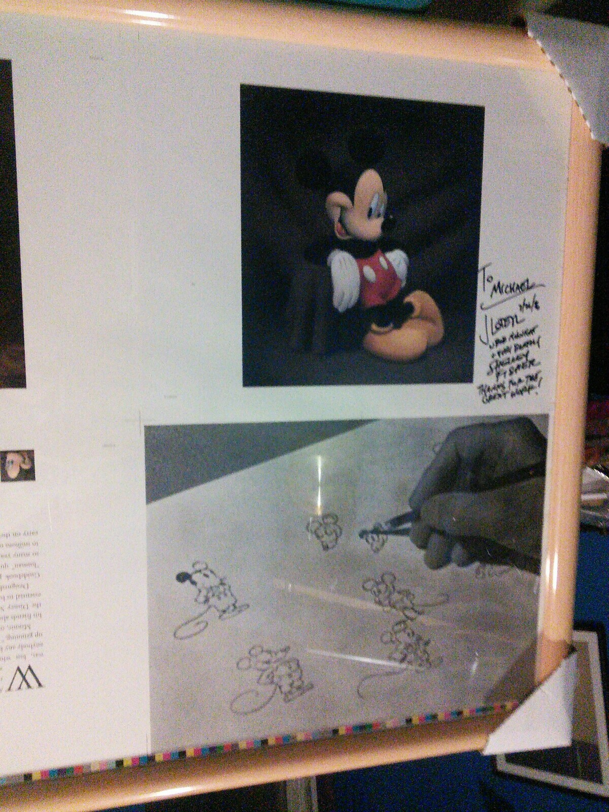 DISNEY RARE STANDARD CHARACTER GUIDEBOOK MICKEY/MINNIE PAGE SIGNED | eBay