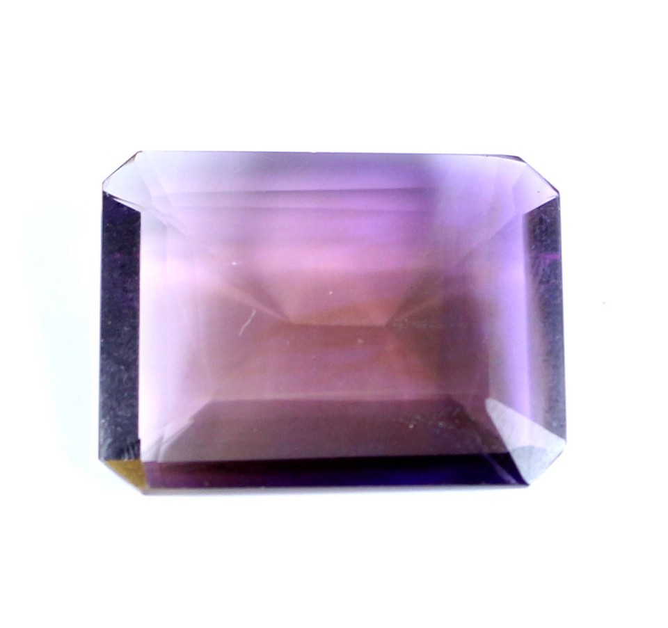 Bi-Color Ametrine 24.85 Ct Emerald Cut Gemstone Certified T16531 ...