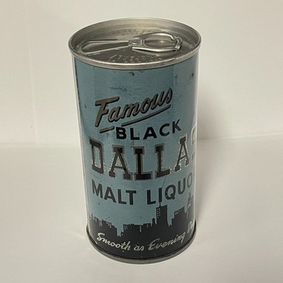 BLACK DALLAS MALT LIQUOR Pull Top beer can TAB INTACT WALTER Brewing ...