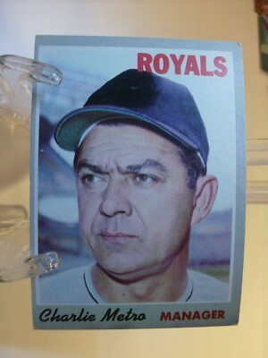 1970 Topps Baseball #16 - Charlie Metro RC, MGR - Kansas City Royals 70 ...
