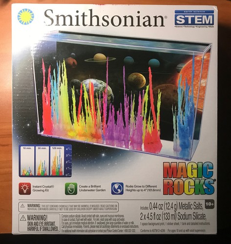 Smithsonian Magic Rocks Crystal Growing Science Kit w/Water Tank Toy ...