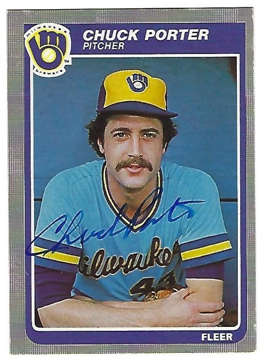 Autographed Signed 1985 Fleer #591 Chuck Porter Milwaukee Brewers | eBay