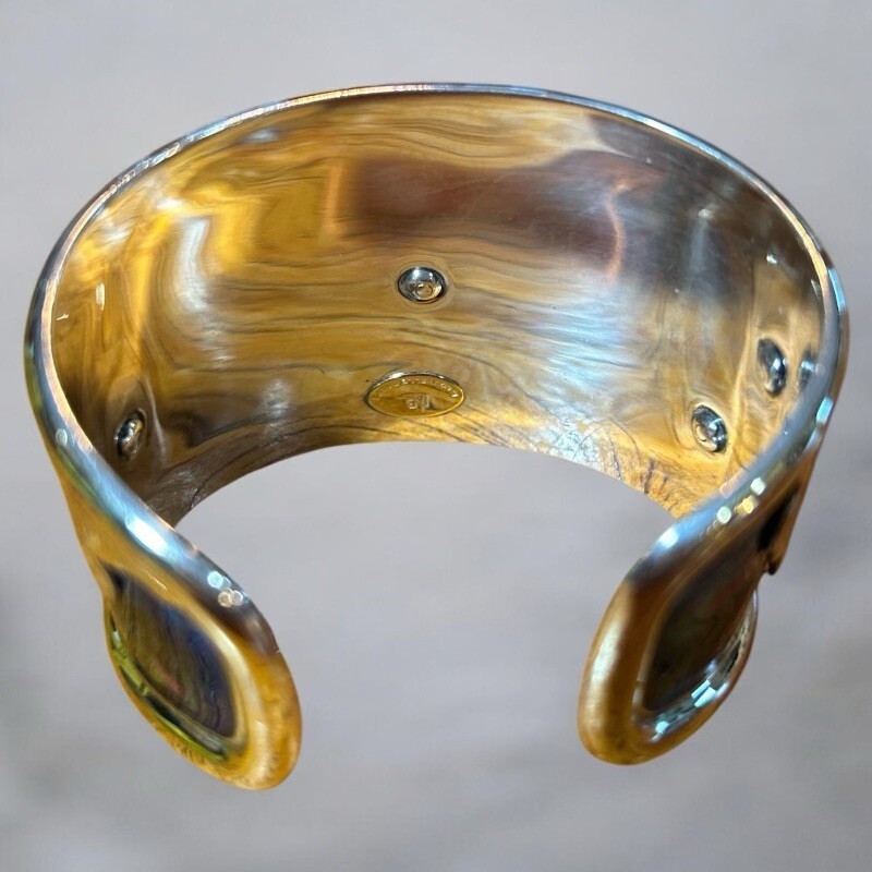 La Nouvelle Bague Vintage 18k Gold, Sterling Silver, Lacquer, Bird Cuff ...