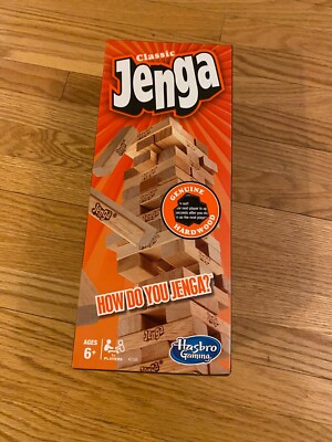 Hasbro Classic Jenga Game - A2120 Gaming Wood Blocks new in open box hardwood 885933460875| eBay