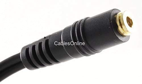 CablesOnline 3.5mm TRRS Female to Dual TRRS Male Stereo 4-Pole Splitter ...