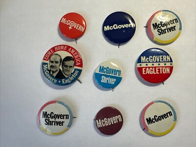 9 button McGovern collectors Button Lot | eBay