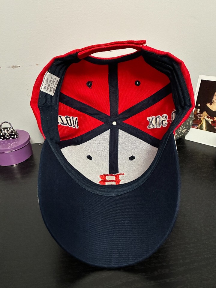 Boston Red Sox Baseball Cap – Embroidered “B” & Sox Logo – Navy/Red ...