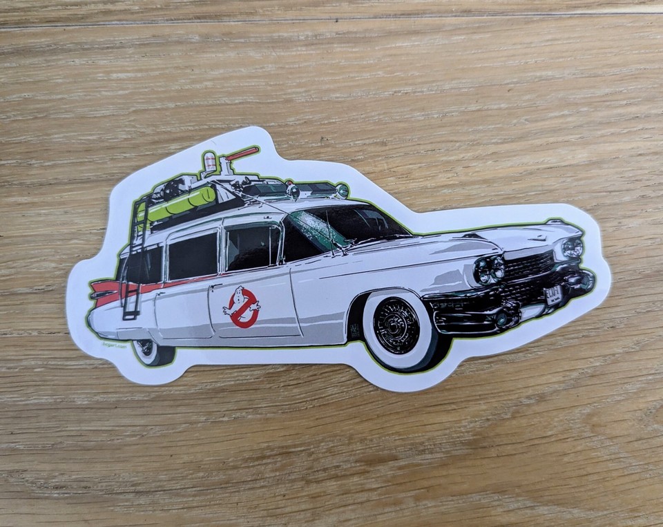 Ghostbusters Ecto-1 Sticker Art By Vance Kelly from Poster Print Mondo ...