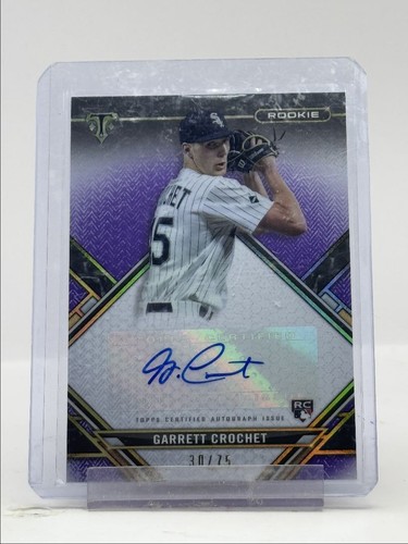 GARRETT CROCHET 2023 TOPPS TRIPLE THREADS ROOKIE AMETHYST RC AUTO /75 ...