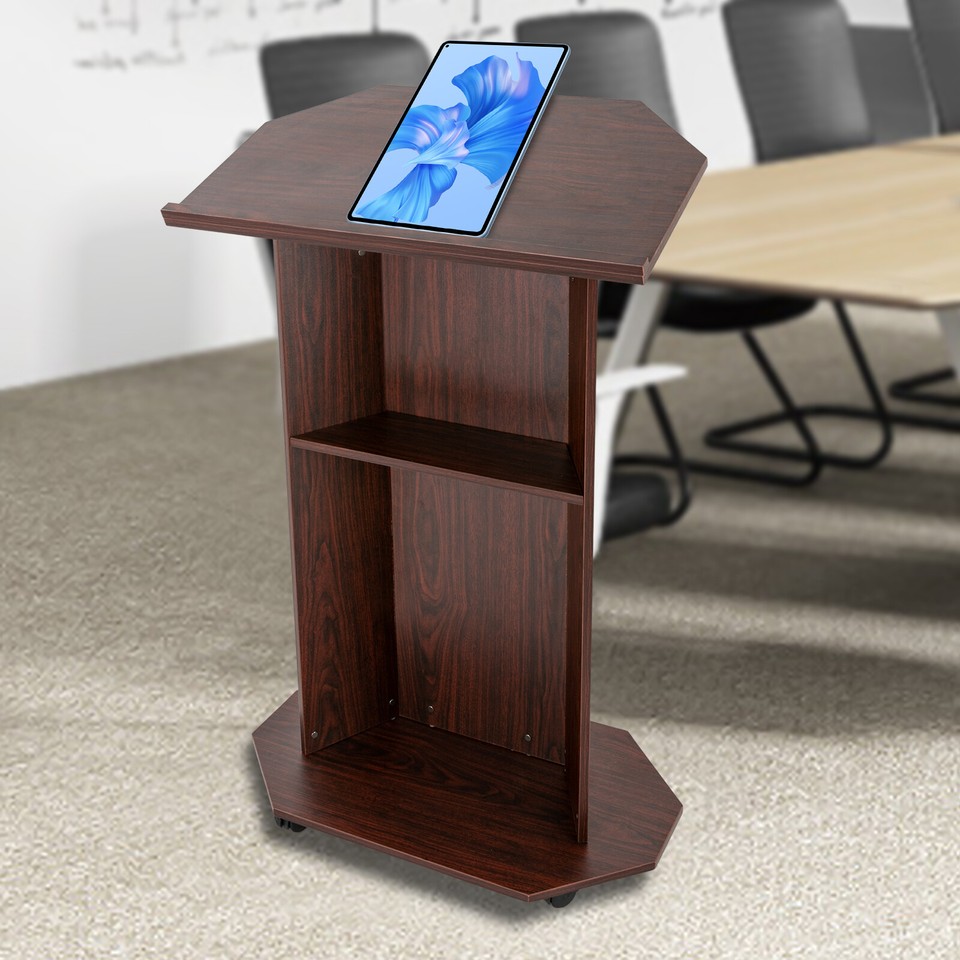 46" Woood Podium Conference Pulpit Podium Speech Church Lectern Stand ...