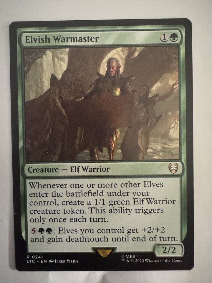 MTG - ELVISH WARMASTER - Lord of the Rings Commander Magic The ...