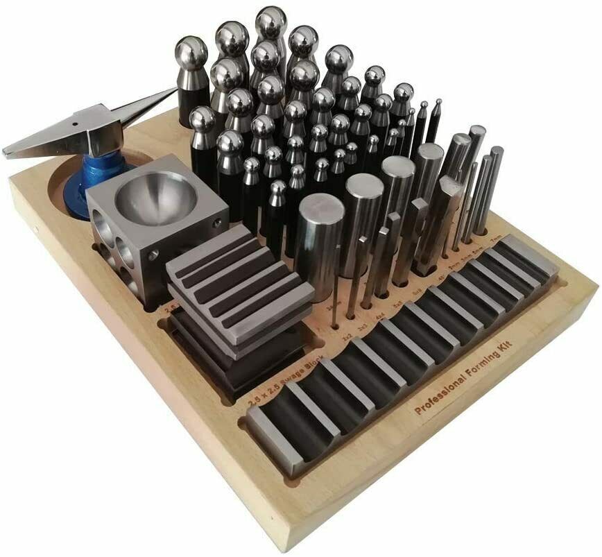 New Doming Block and Punch Set 25Pcs 56Pcs Swage Block Punch Set 16 Pcs ...