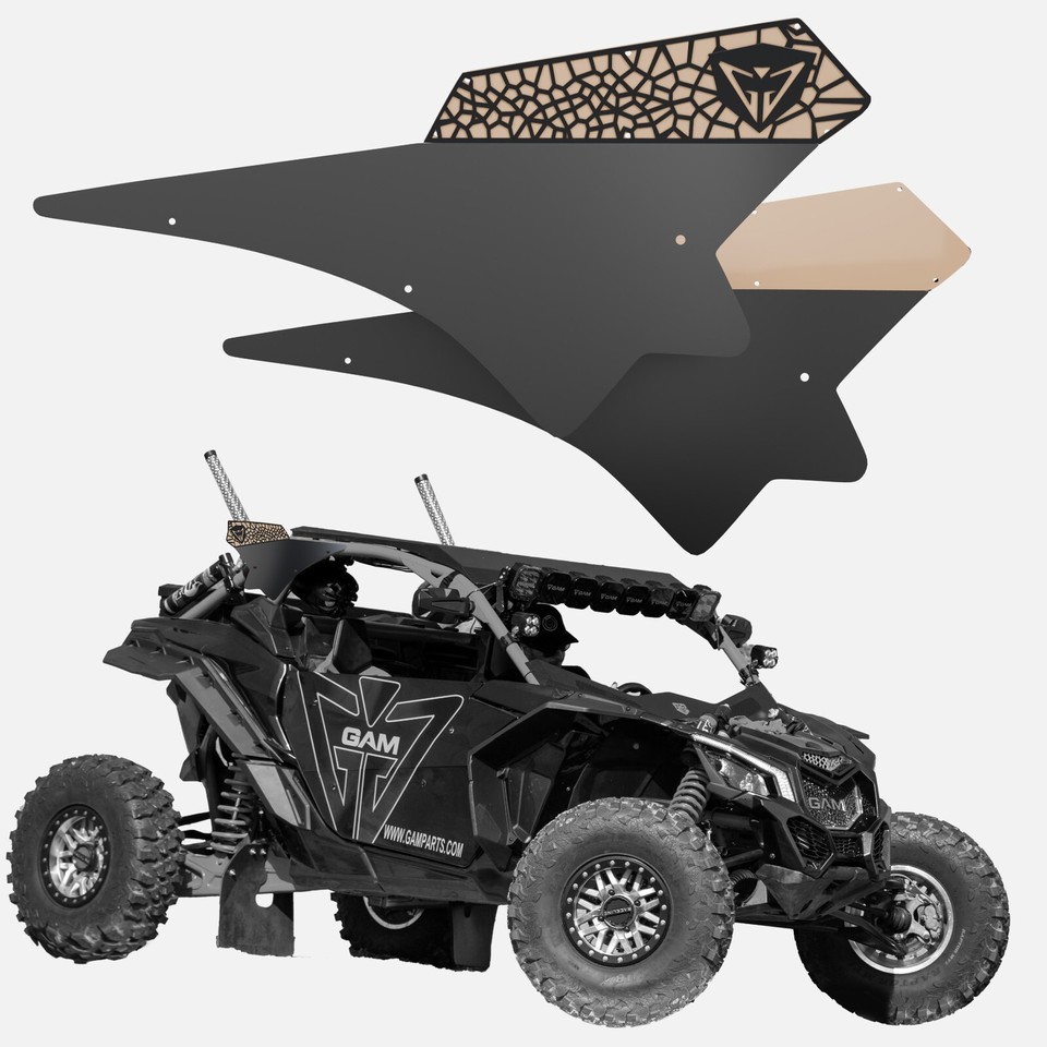 2017-2023 Can-Am Maverick X3 Side Racing Number Plates Holder Pair ...