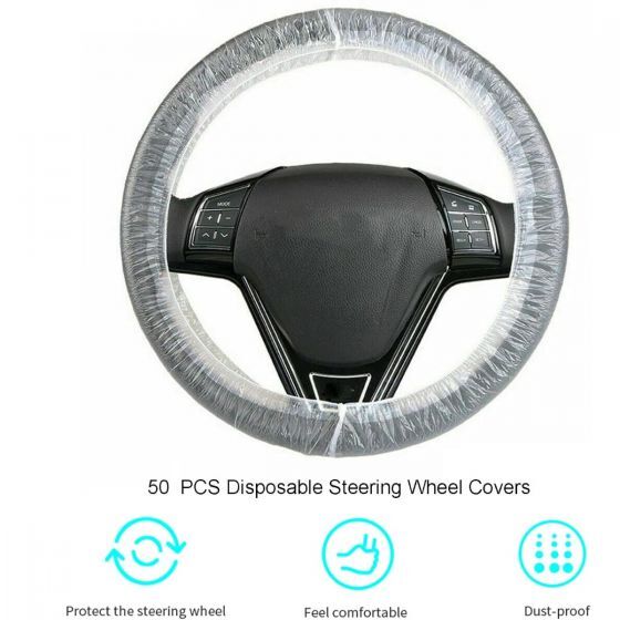 Universal Disposable Steering Wheel Cover Plastic Transparent Elastic ...
