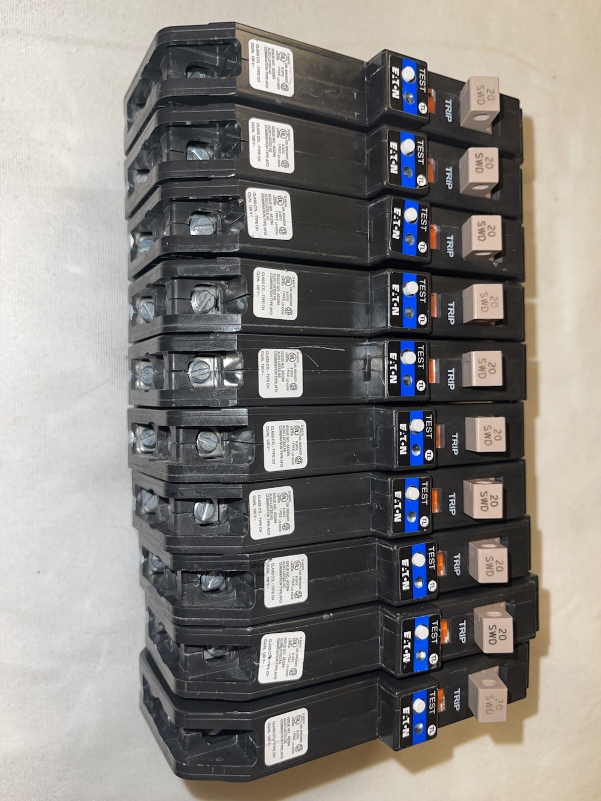 CHFP120DF 10 PCS EATON CH 1P 20A AFCI/GFCI DUAL-FUNCTION PLUG-ON ...