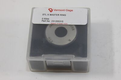 VERMONT GAGE MASTER RING GAGE STEEL X .5044 PN 23125310 | eBay