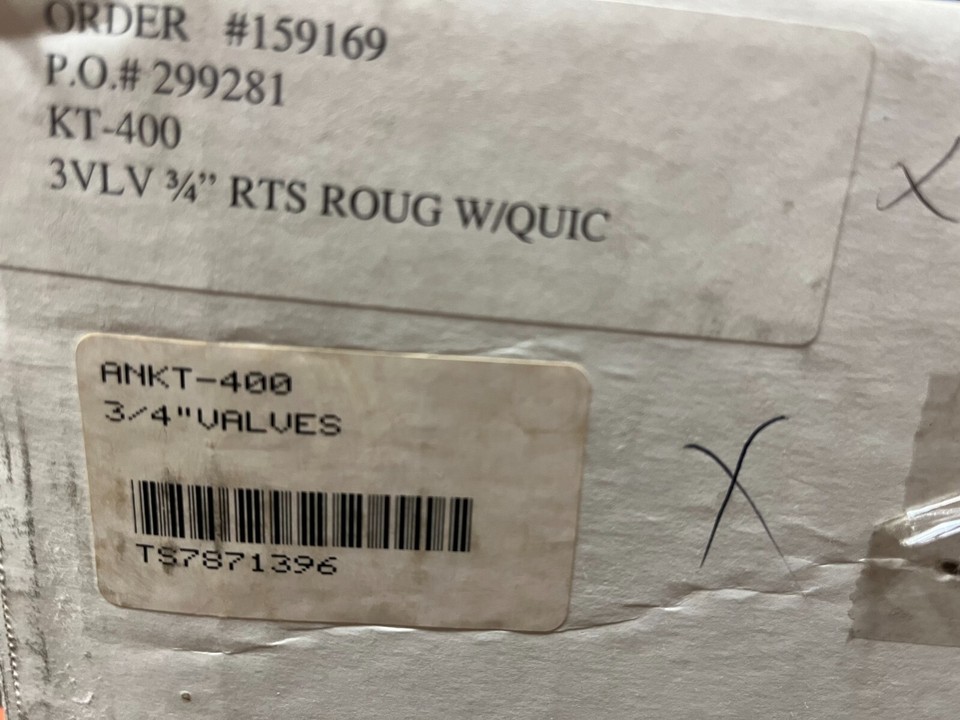 ANDRE COLLECTION 3 Valve 3/4" RTS Rough KT-400 Open Box (Z2) | eBay