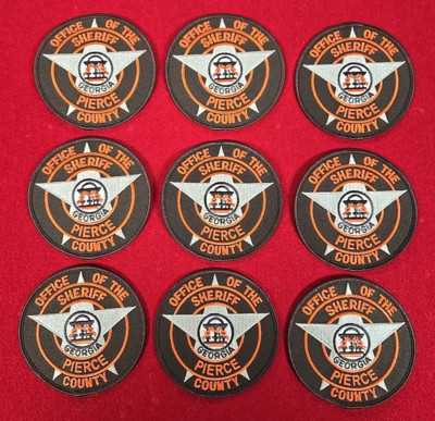 PIERCE COUNTY GEORGIA SHERIFF Patch Lot 9 Police Patches SHERIFF POLICE ...