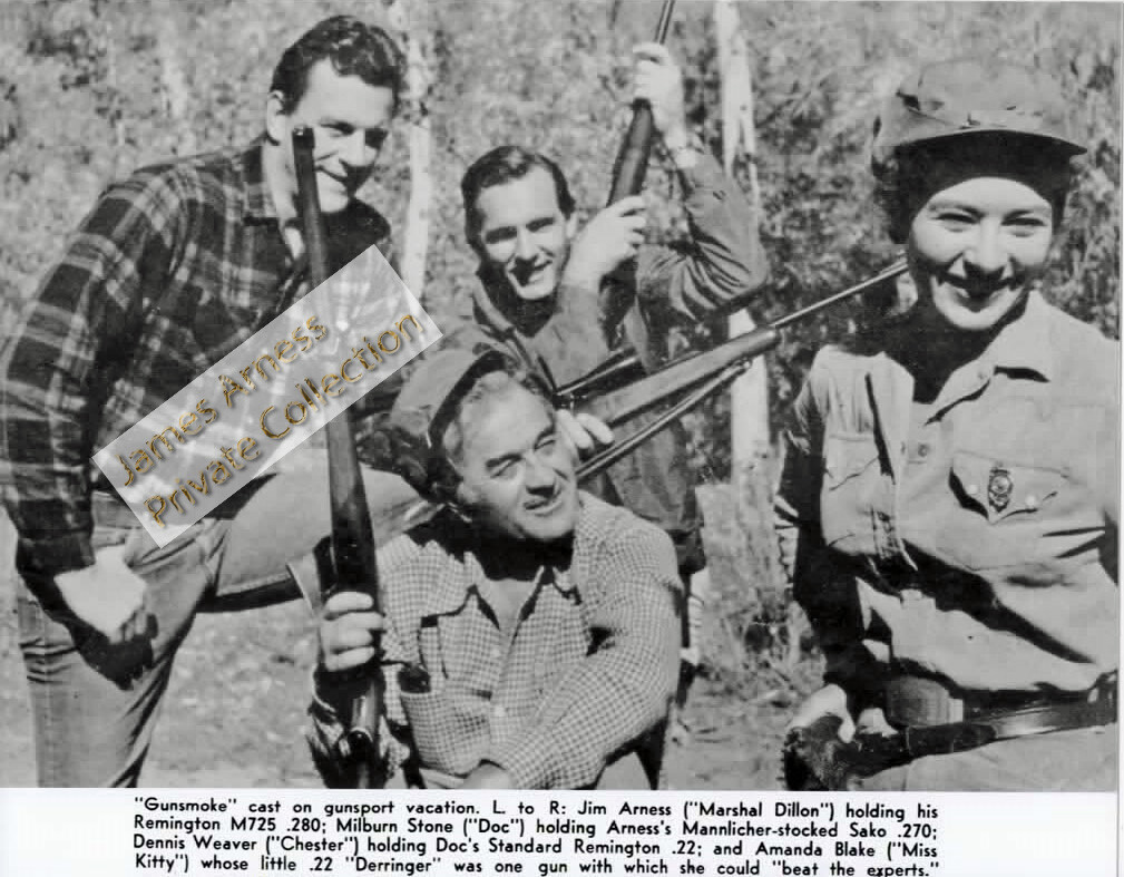 James Arness Gunsmoke Marshal Dillon 1959 "Guns" Magazine Group Candid ...