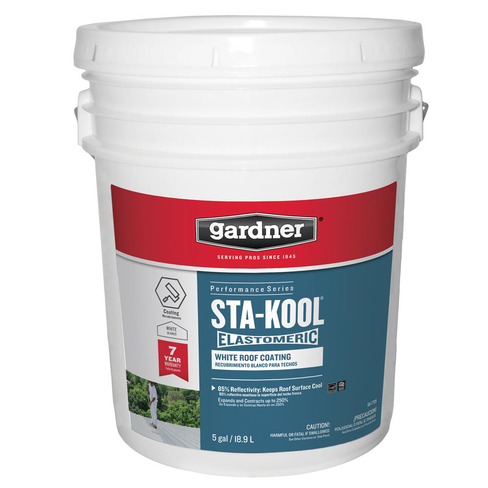 White Elastomeric Roof Coating Metal Lucas 1000TC Elastomeric Top