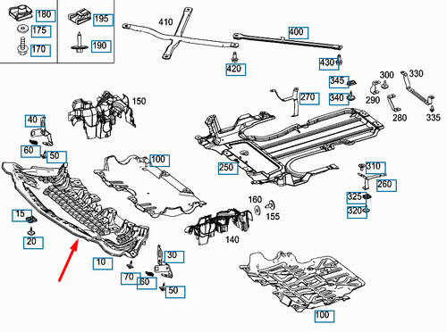 Mercedes-Benz C-class W205 Engine Under Cover A2055200600 OEM for sale ...