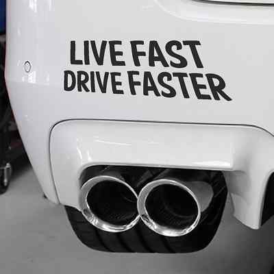 Live Fast Drive Faster Car Decal Vinyl Sticker Window / Bumper Max Car ...