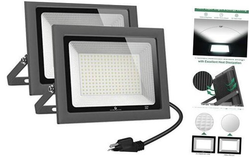 LED Flood Light Outdoor 2 Pack 50W LED Work Light 5000LM Bright 50.0 ...