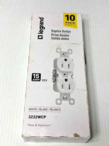 Legrand 3232WCP NEW White 15 Amp 125V Duplex Outlets Plugs Receptacles ...