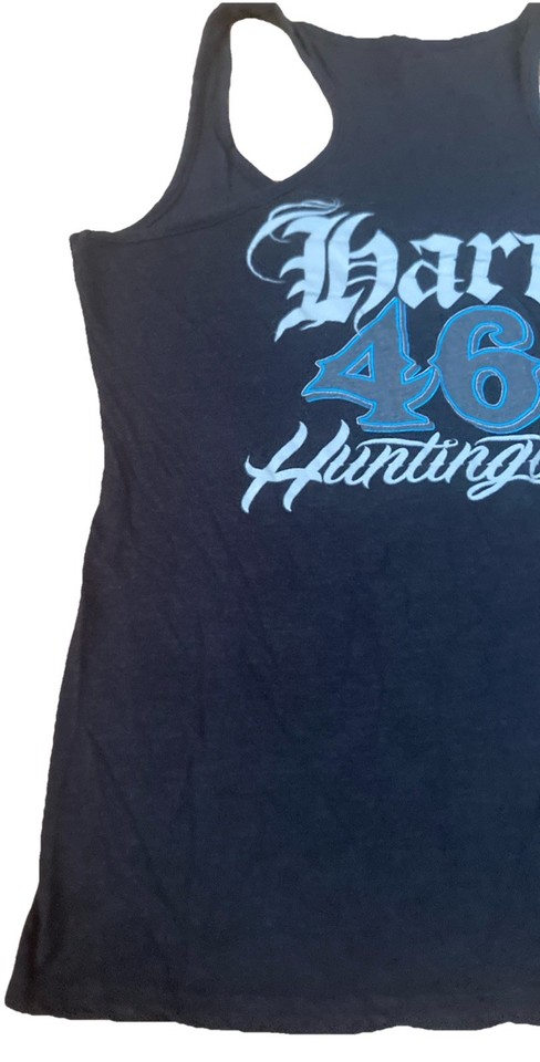 Hart And Huntington Black With Blue Razorback Tank Top Shirt Woman’s ...