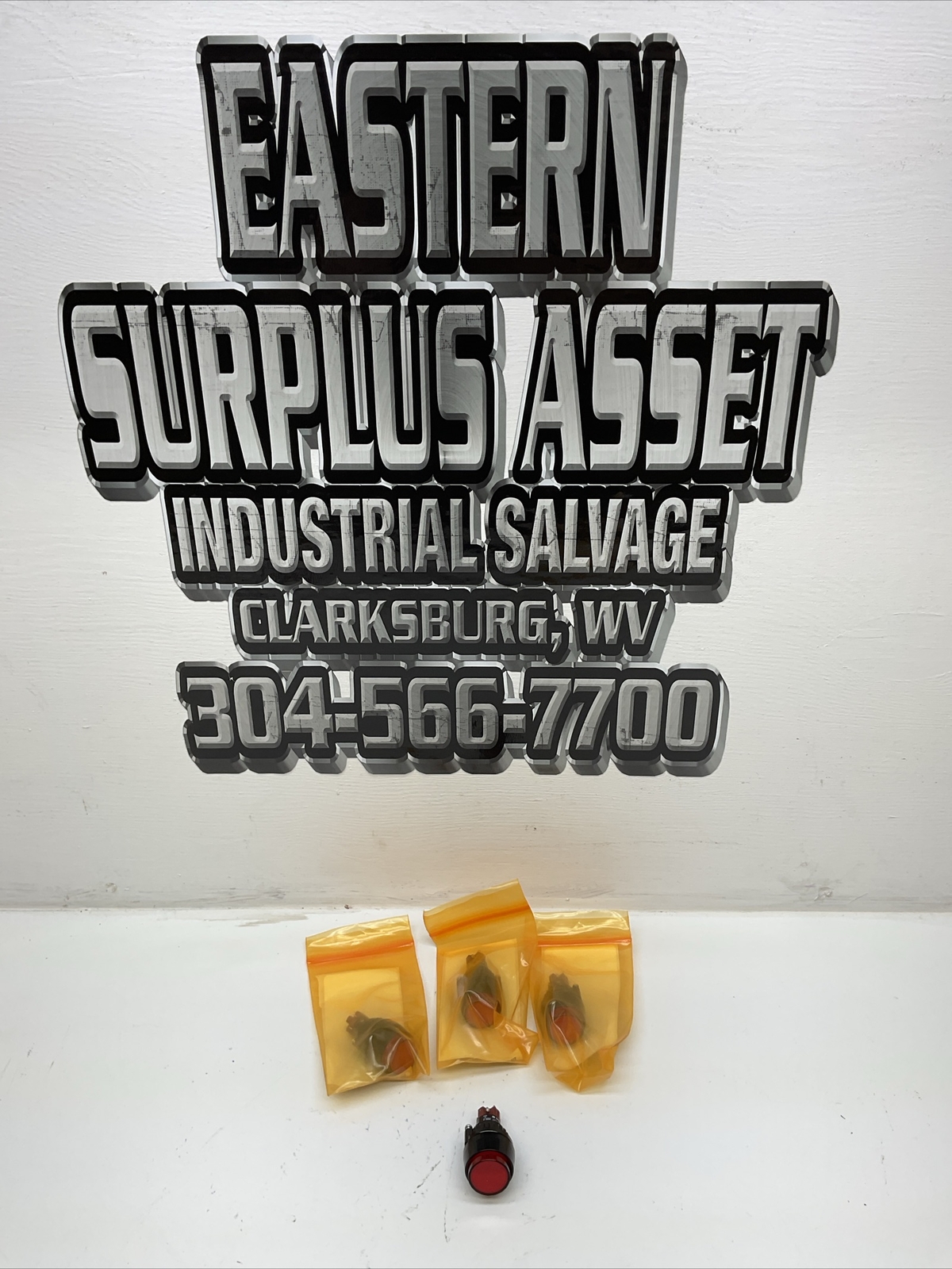 Lot Of 4 EAO Red Light Push Button Switch 14-131.025 2 NEW | eBay