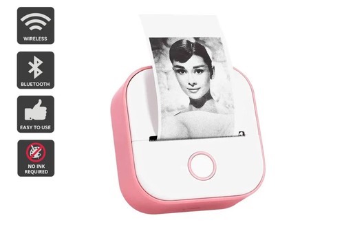 Kogan Mini Inkless Printer and Sticker Maker - Pink | eBay Australia