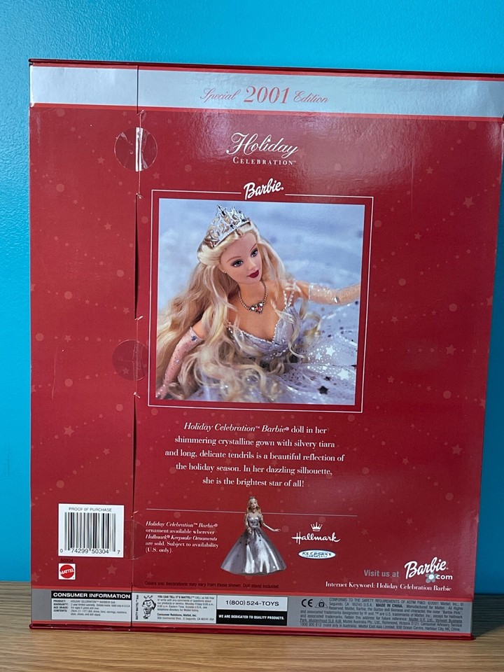 Mattel Holiday Celebration 2001 Barbie Doll - 50304 74299503047 | eBay