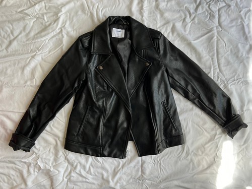 OLD NAVY Faux Leather Jacket Women Small NEVER WORN | eBay