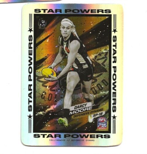 2024 TEAMCOACH STAR POWERS COLLINGWOOD DARCY MOORE SP 18 CARD AFL ...